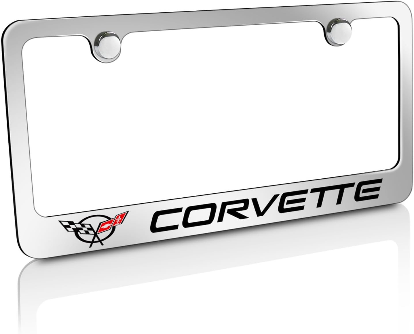 Amazon.com: Corvette License Plate Frame - Billet Chrome : C6, C7, C8 ...