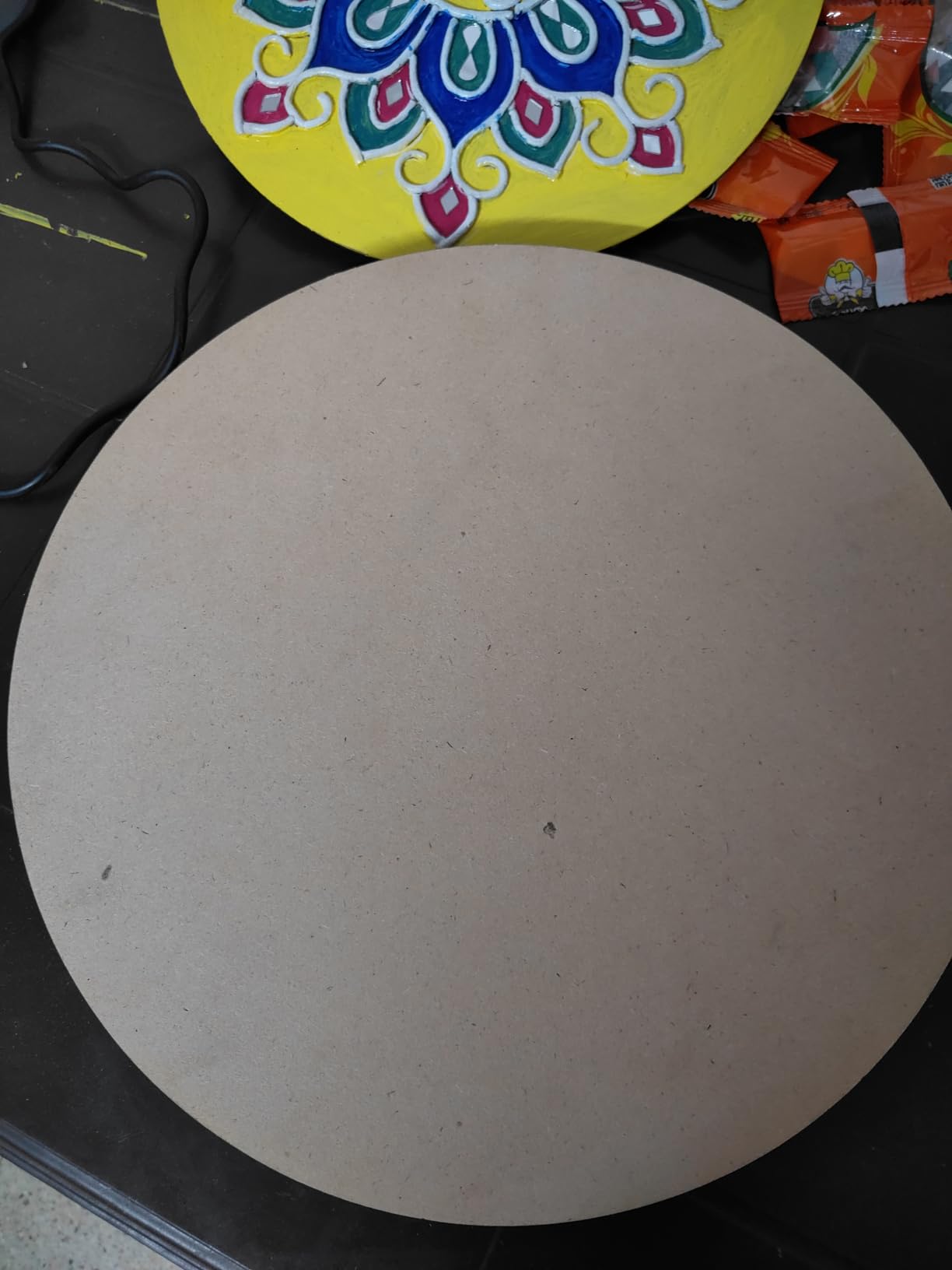 PD Craftozone Round Circle MDF Pine Wood 12 inch MDF Boards for Art and ...