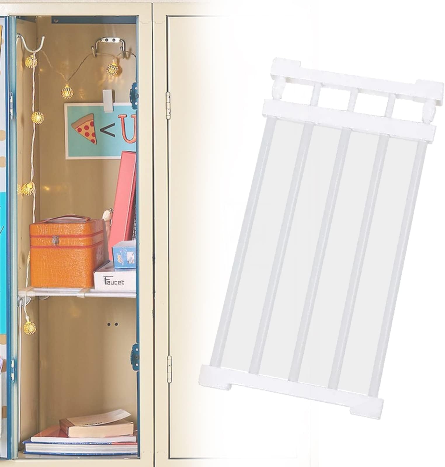 Amazon.com: BEMAXYE School Locker Shelf Organizer - Adjustable ...