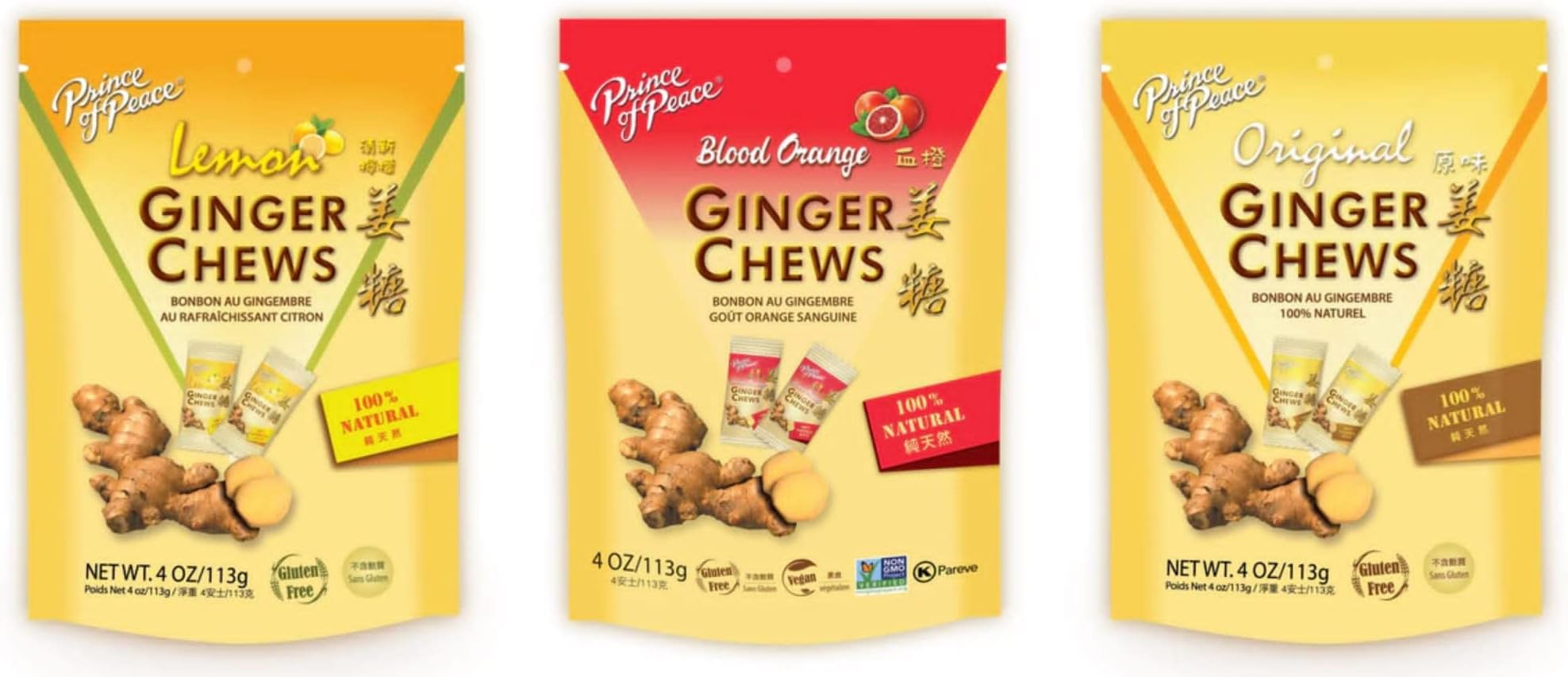 Amazon.com : Prince of Peace Ginger Chews Assorted Flavors (Mango ...
