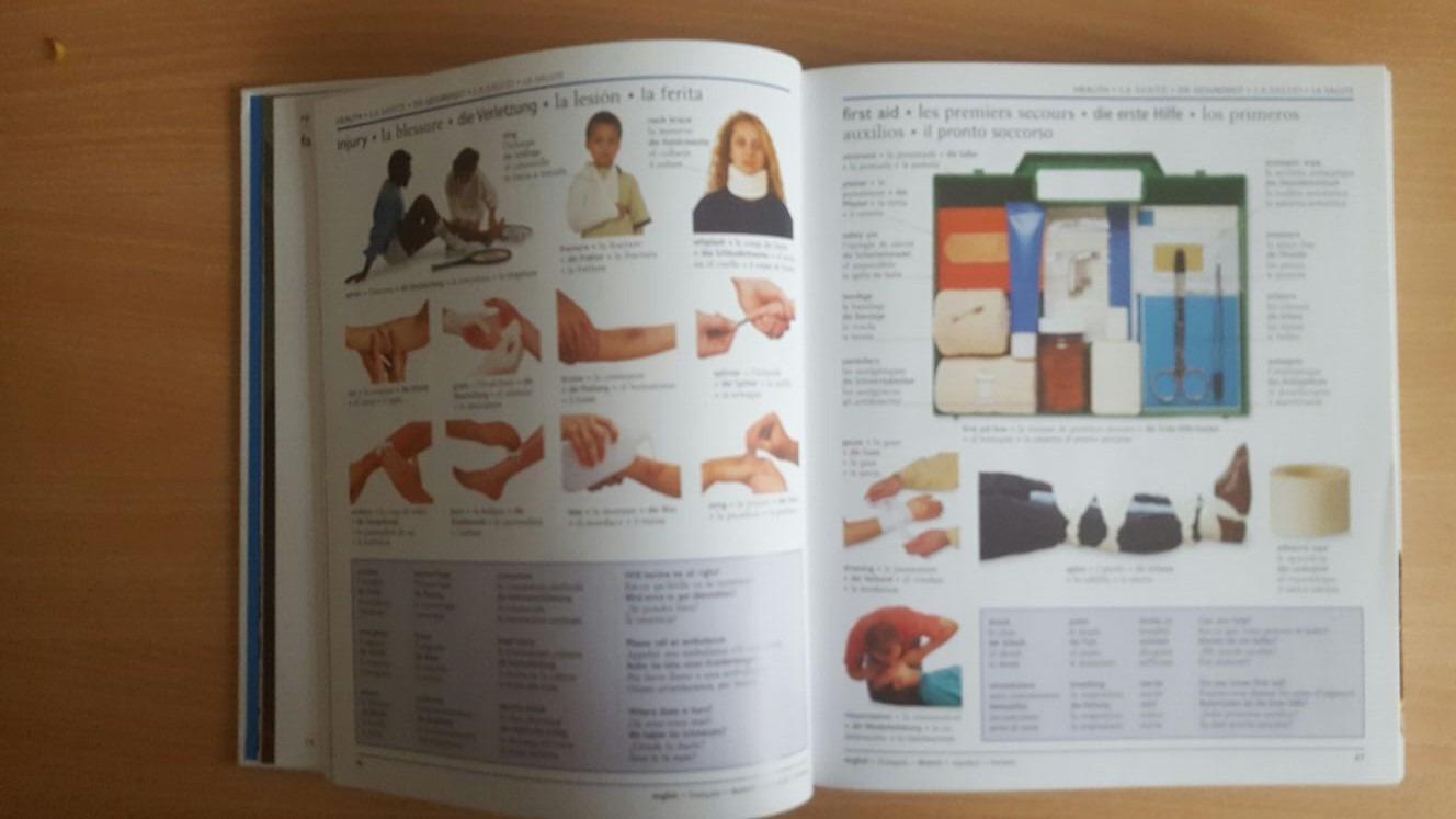 5 Language Visual Dictionary: English, French, German, Spanish, Italian ...