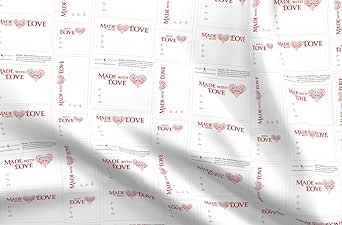 Amazon.com: Spoonflower Fabric - Quilt Love Label Printed on Petal ...