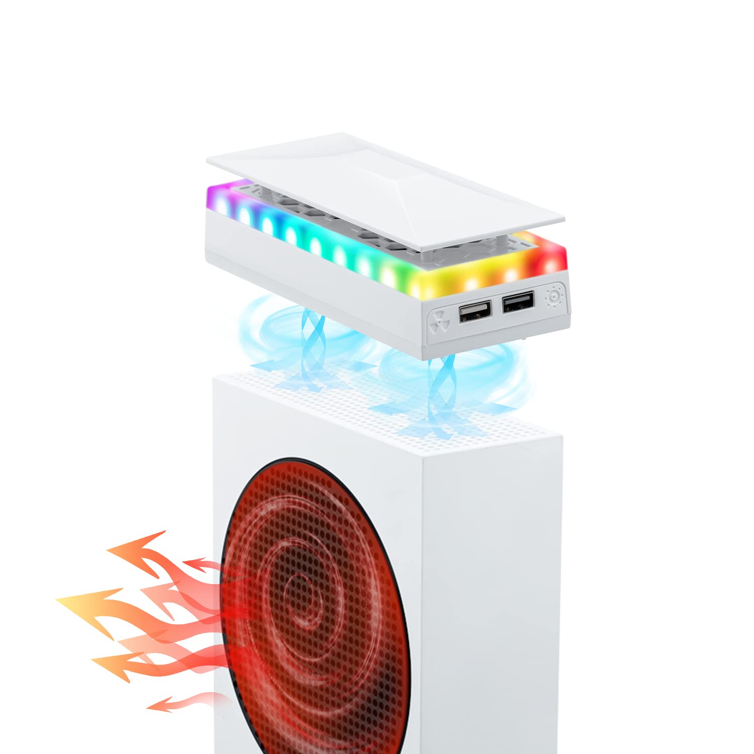 Amazon.com: Mcbazel RGB Cooling Fan for Xbox Series S, Cooling System ...