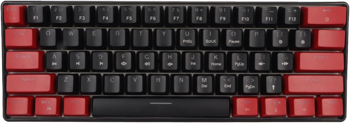 Amazon.com: Mechanical Gaming Keyboard, RGB 61 Keys LED Blue Backlit ...