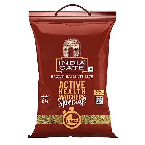 India Gate Active Health Watchers Special Brown Basmati Rice 5Kg ...