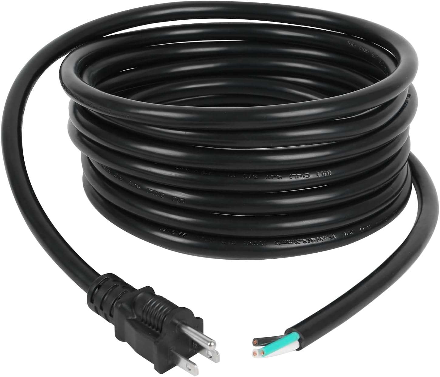 Amazon.com: 15FT NEMA 5-15P to 3-Wire Cable 12AWG, ZDHQLHJ 15Amp ...