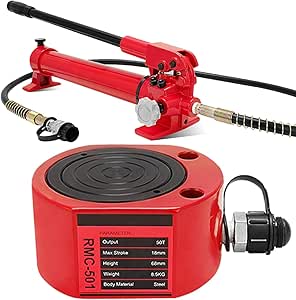 50T Hydraulic Ram Jack with Cp-700 Hydraulic Hand Pump, Low Profile ...