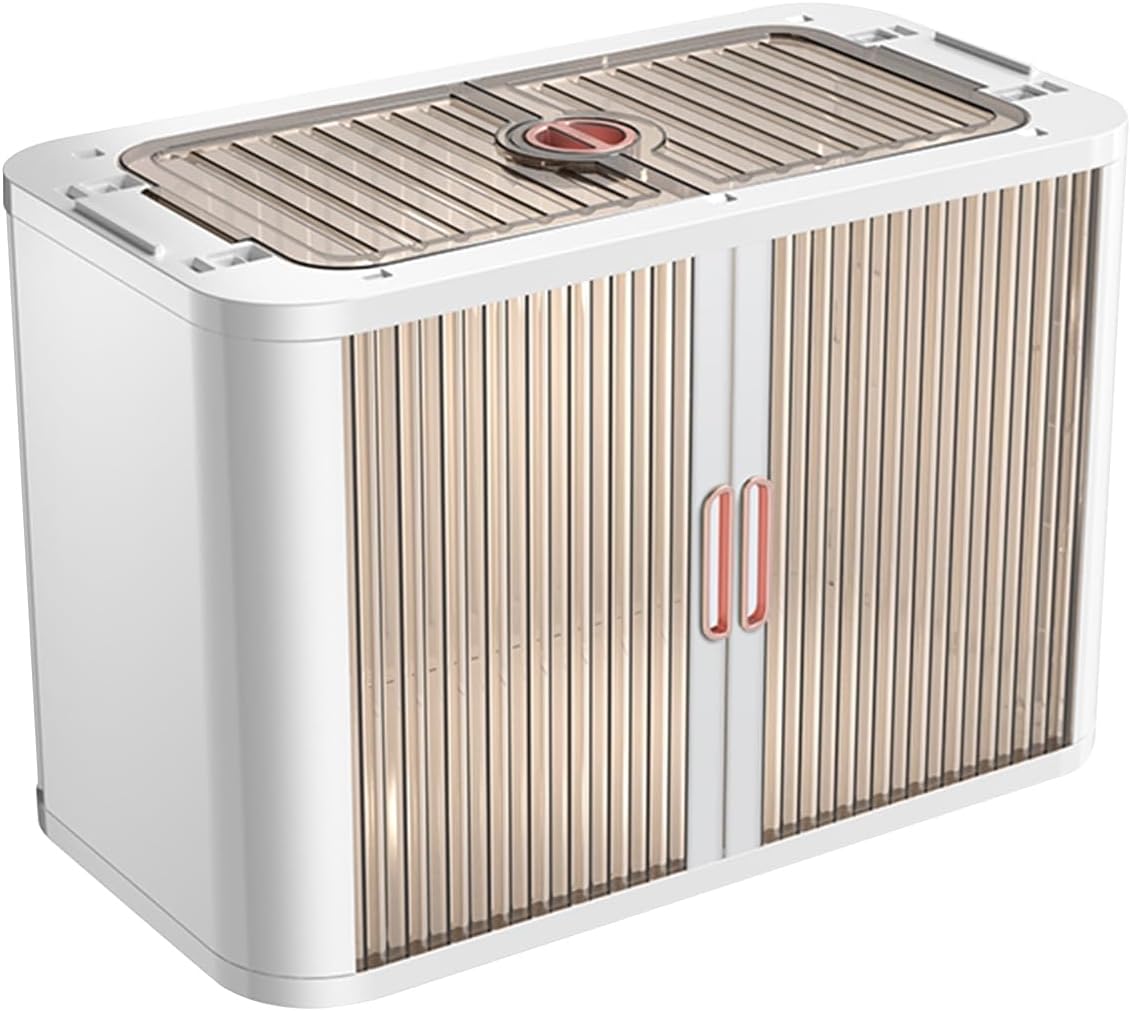 Ergocar Foldable Plastic Storage Boxes, Shutter Doors Stackable Storage ...