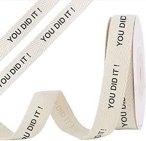 Amazon.com: anshome Graduation Cotton Ribbon, 5/8" x 10 Yards You Did ...