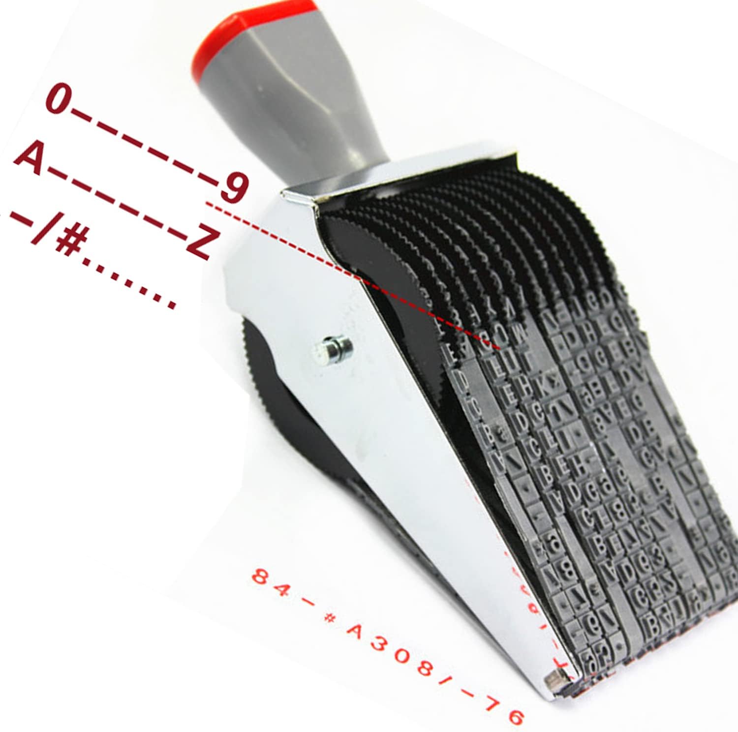 ZENG 12 Digits Rubber Number Stamp,Date Stamp,Office Stamp,Rotating ...