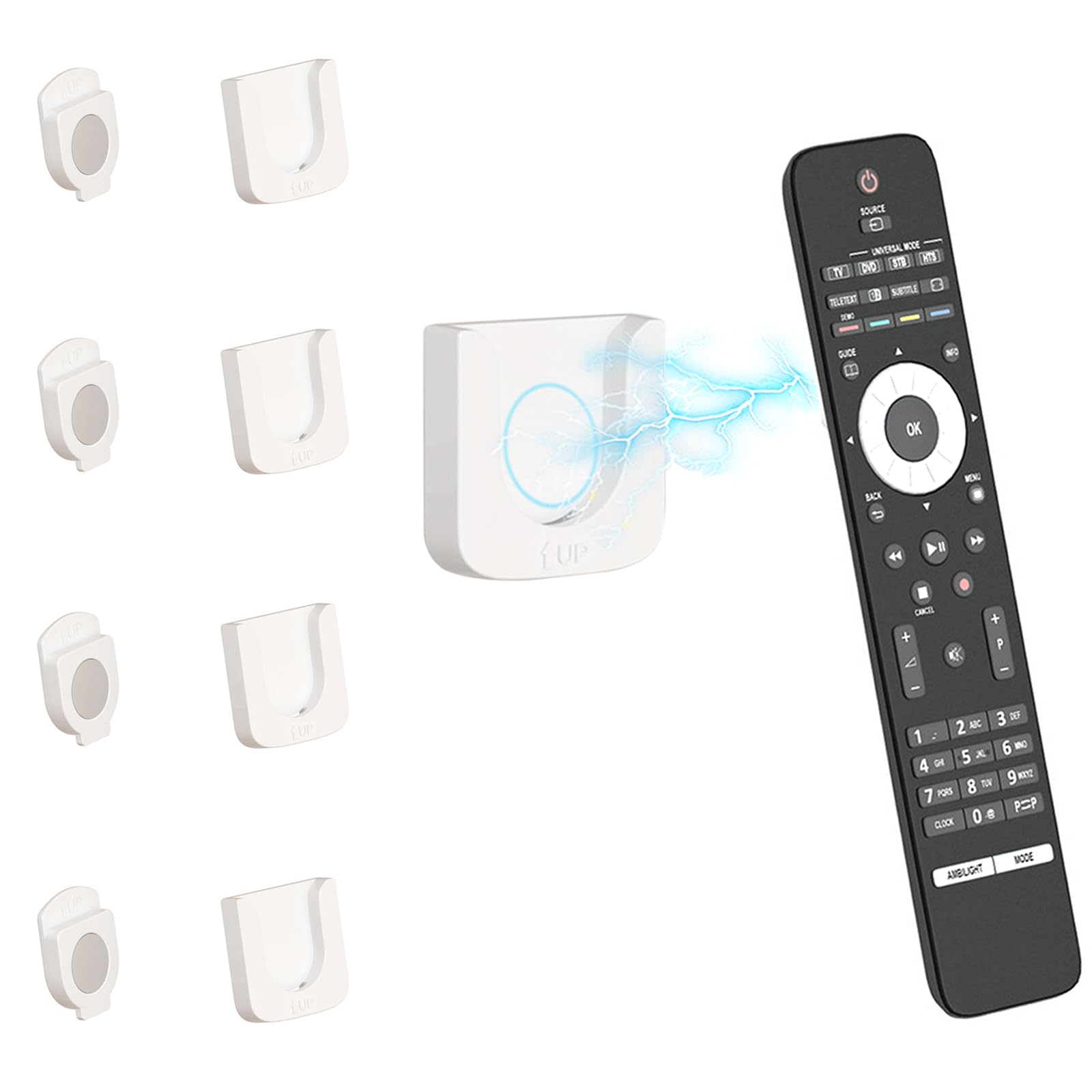 Amazon.com: SONZUIA 4 Pieces Magnetic Remote Control Holder Wall Mount ...