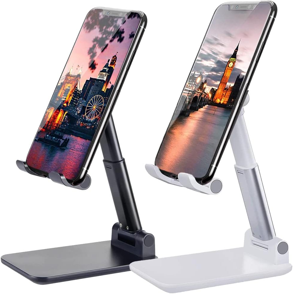 Amazon.com: Cell Phone Stand, Adjustable Angle Height Phone Stand for ...