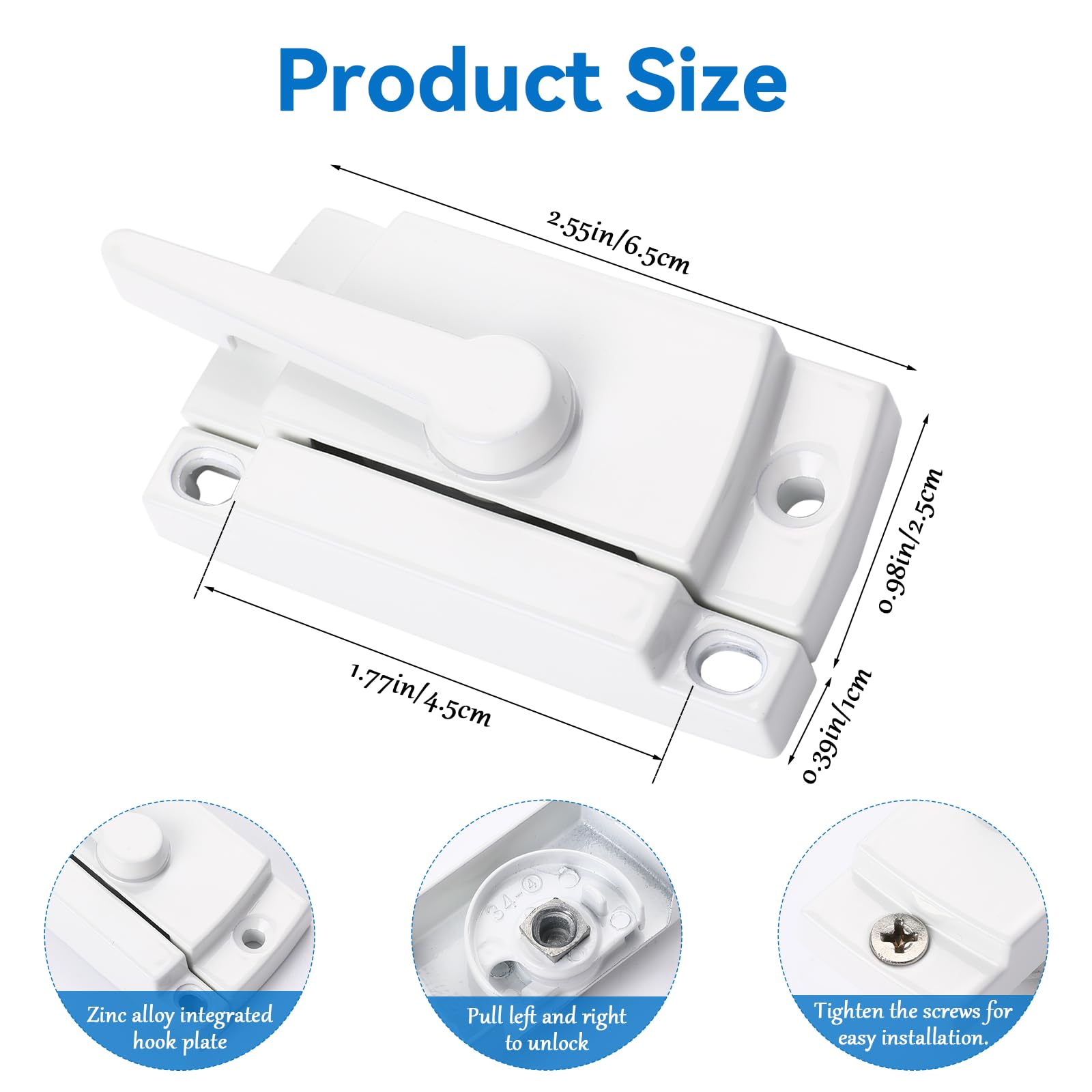 Window Lock Replacement 10-Pack White Window Sash Locks - Cam Action ...