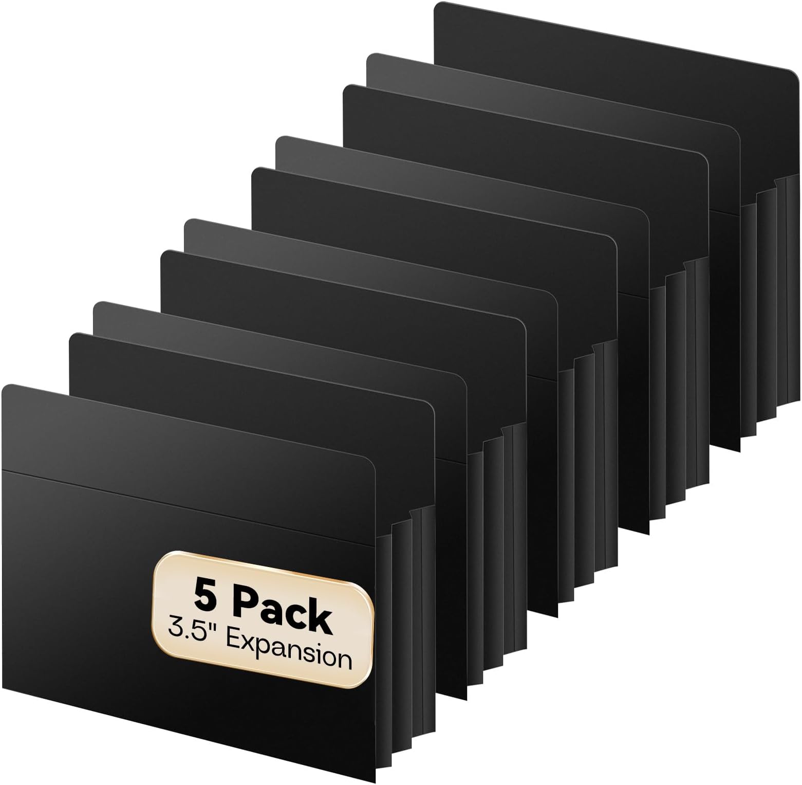 Amazon.com : Nordun Plastic Expanding File Pockets Extra Capacity,5 ...