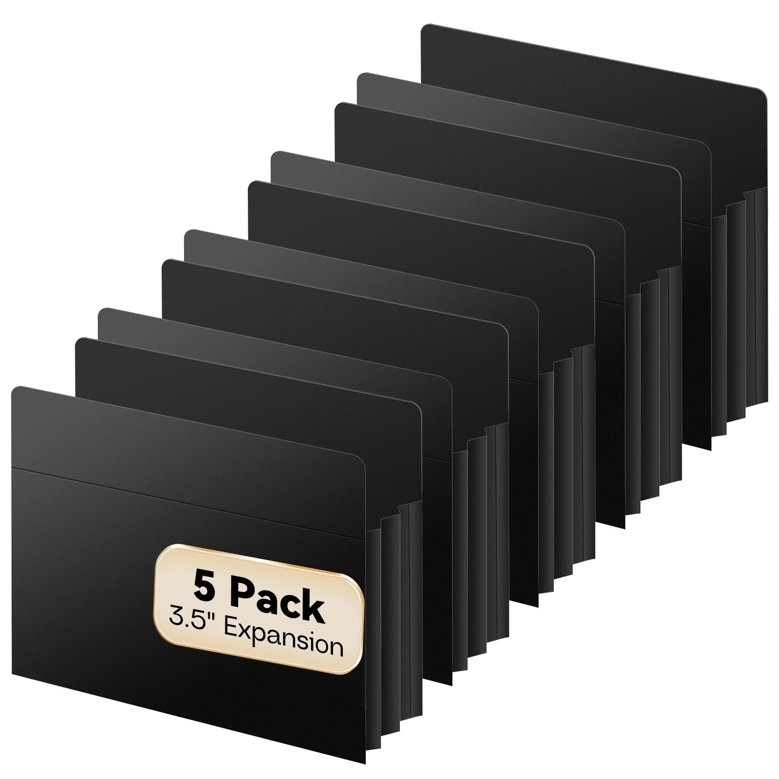 Amazon.com : Nordun Plastic Expanding File Pockets Extra Capacity,5 ...