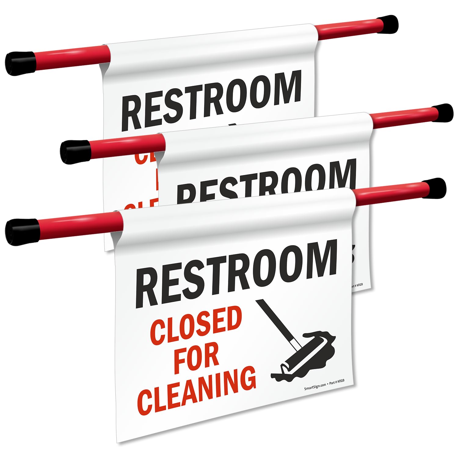 Amazon.com: SmartSign 3-Pack 'Restroom Closed For Cleaning' Hanging ...