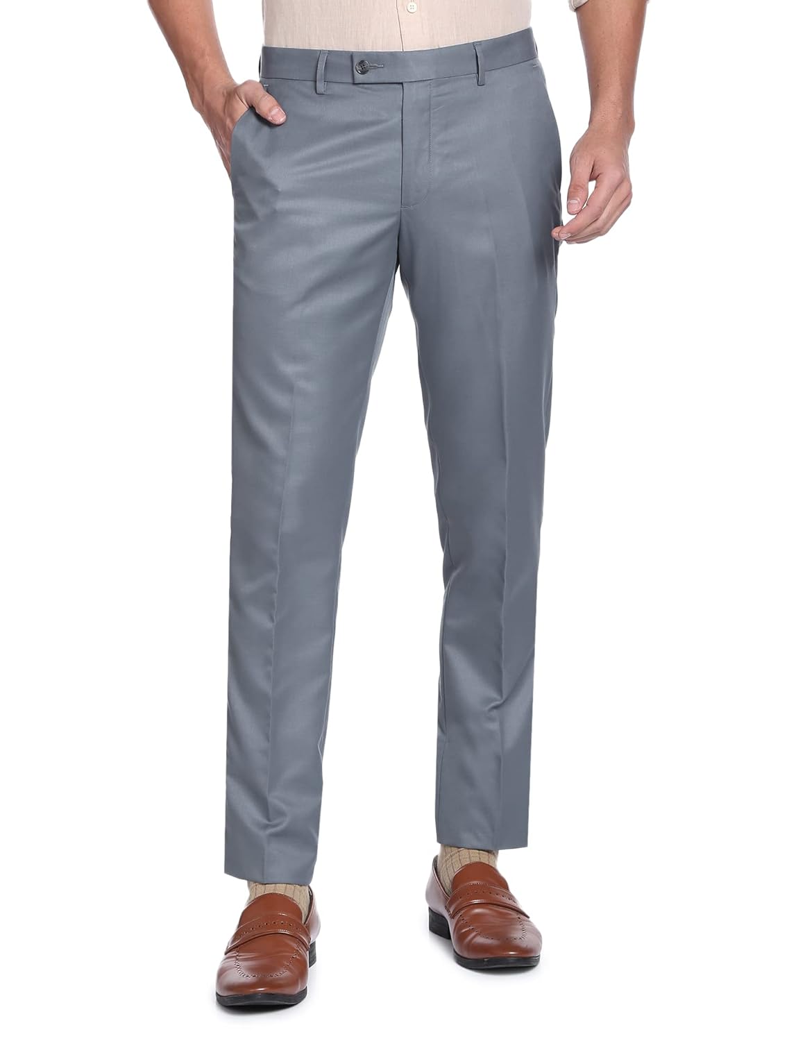 Buy Arrow Men's Tailored Pants (ARADOTR2916_Dark Grey at Amazon.in