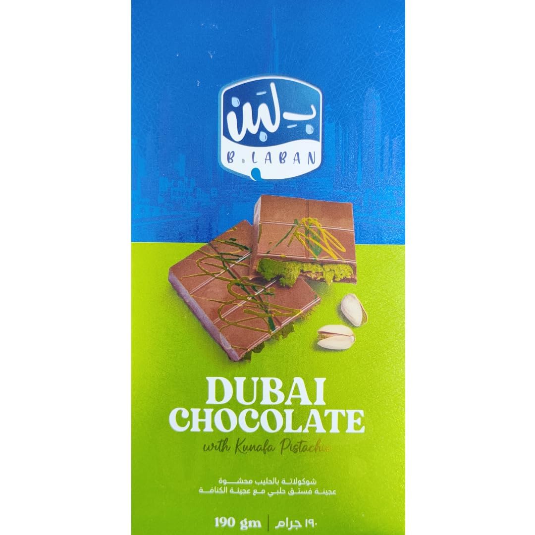 B.Laban Dubai Chocolate With Kunafa Pistachio Milk Chocolate Delicious ...