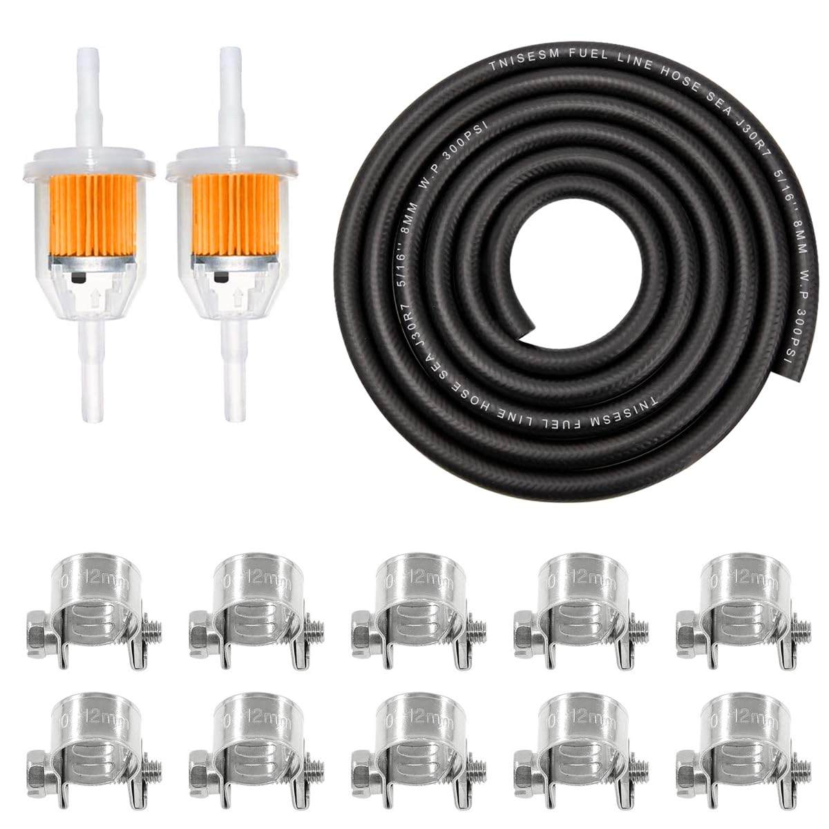 Snapklik.com : Tnisesm 5/16"(8MM) Inch ID Fuel Line Kits, 2 Meter / 6 ...