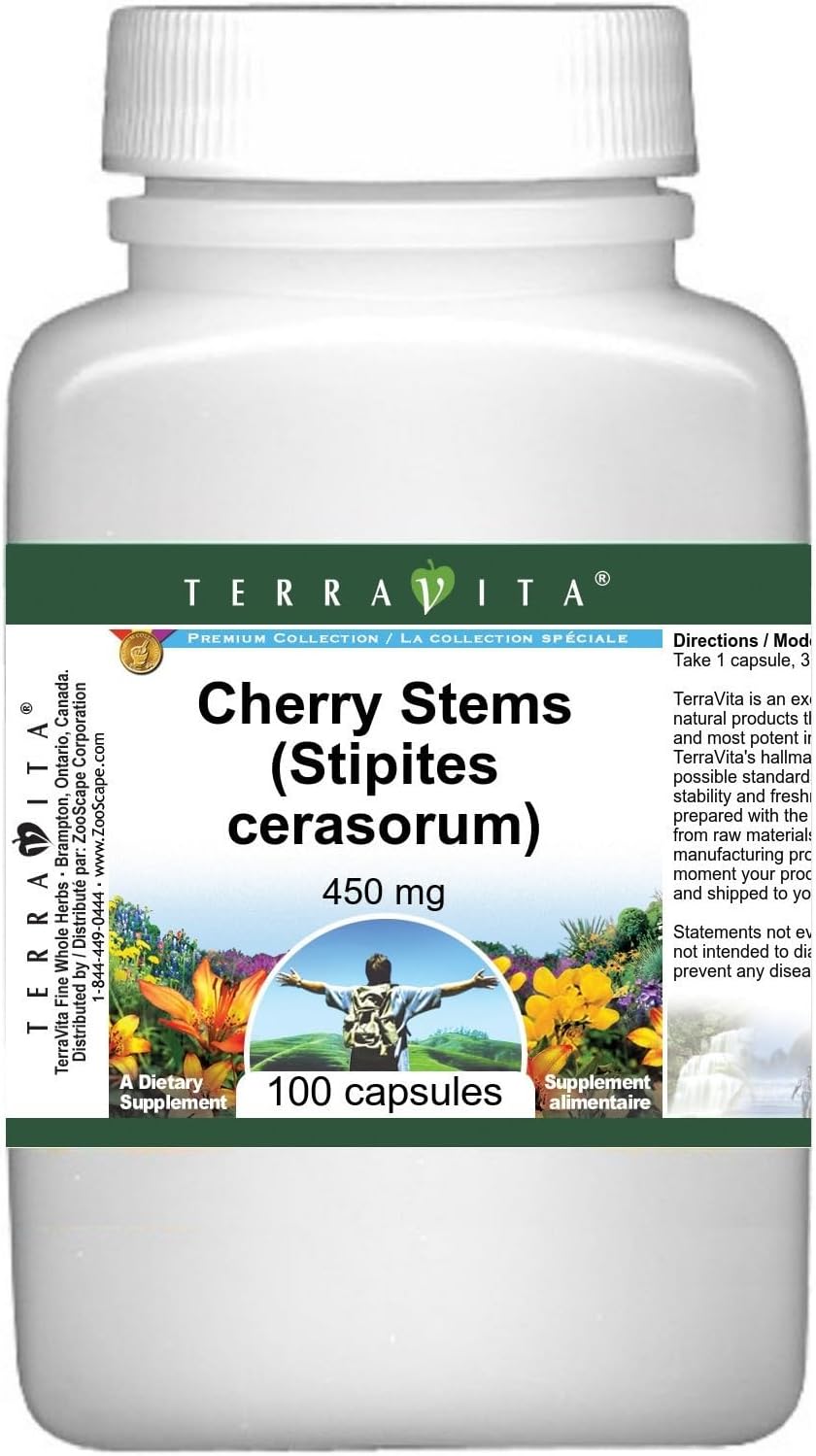 Amazon.com: Cherry Stems (Stipites cerasorum) - 450 mg (100 capsules ...