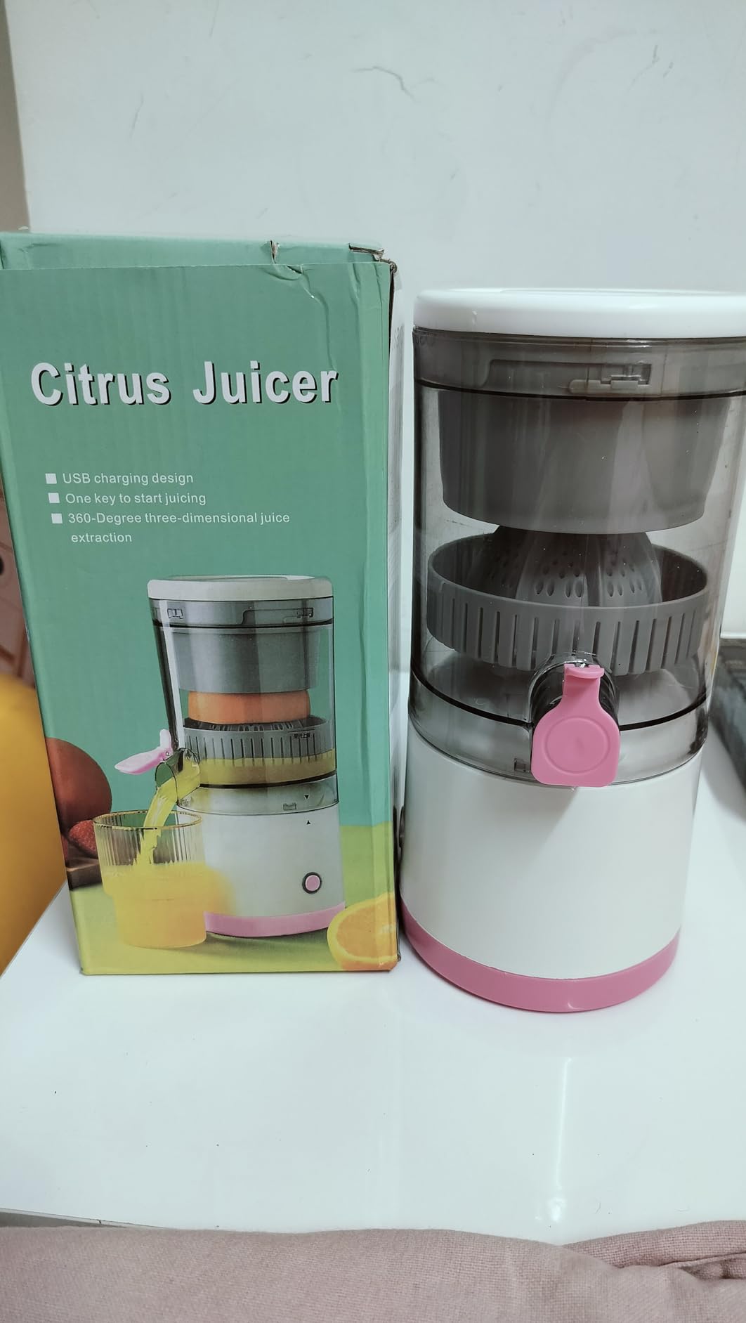 Electric Orange Juicer Machine, Wireless Citrus Press Juicer, Manual ...