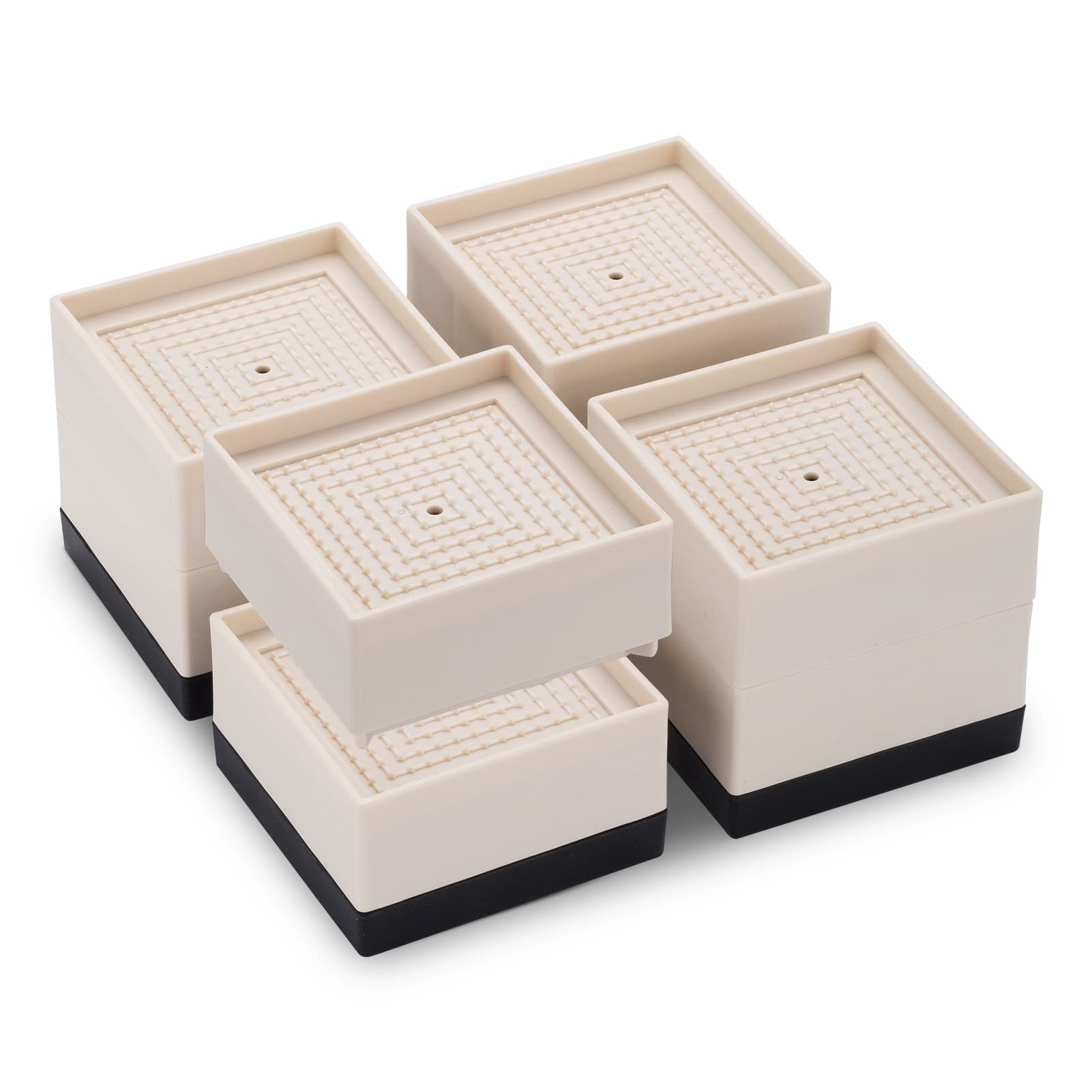 Buy Bed Furniture Risers 3 inch Heavy Duty, Adjustable Square Rectangle ...