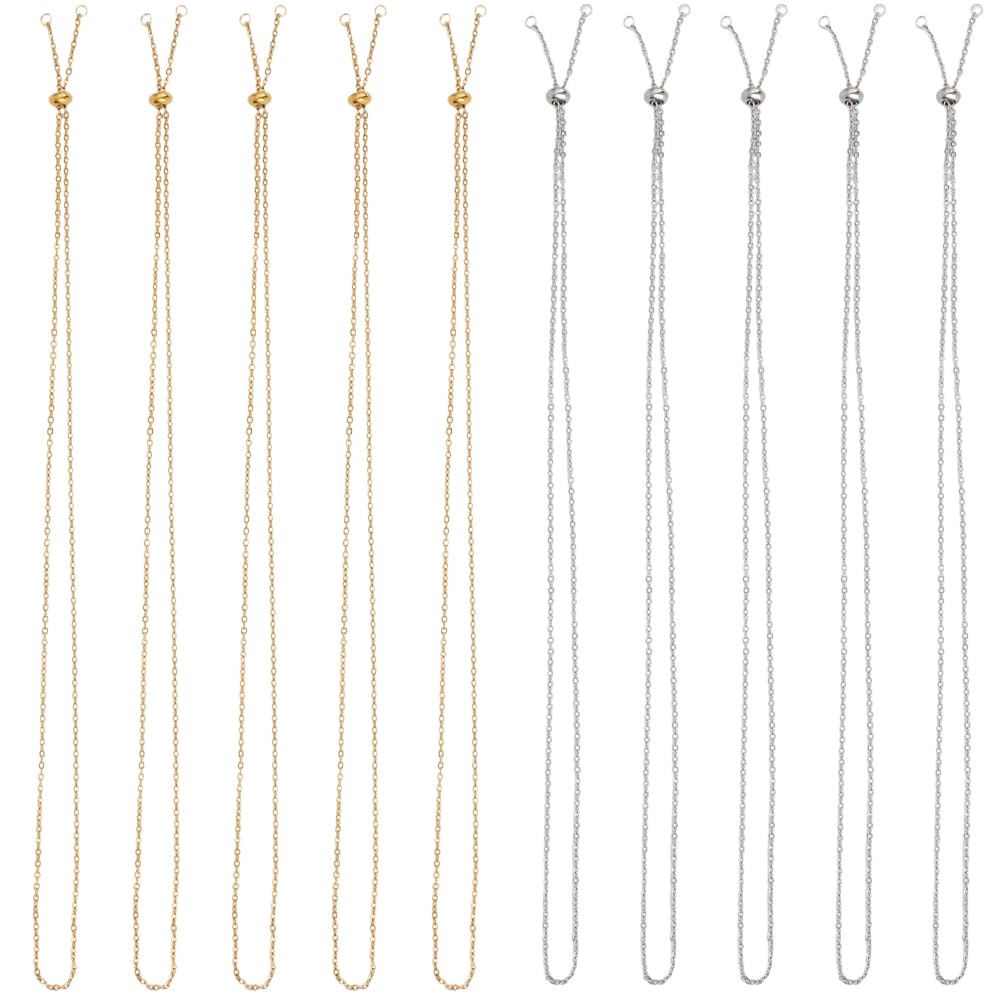 Amazon.com: SUNNYCLUE 1 Box 10 Pack 24 Inch/0.6m 2mm Necklace Slider ...