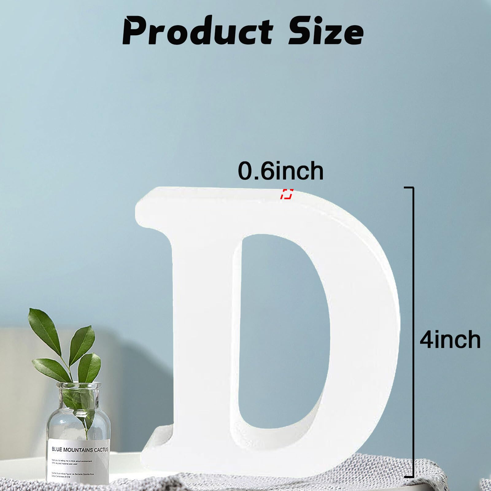 Snapklik.com : 4 Inch D White Wood Letters,Unfinished Wood Letters For ...
