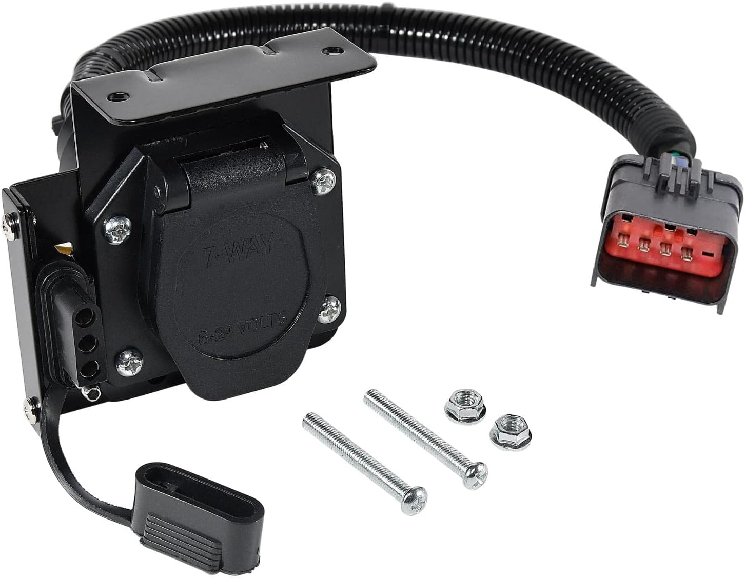 MECMO 42145 Multi-Tow 7 Way Blade and 4 Way Flat Trailer Wiring Adapter ...