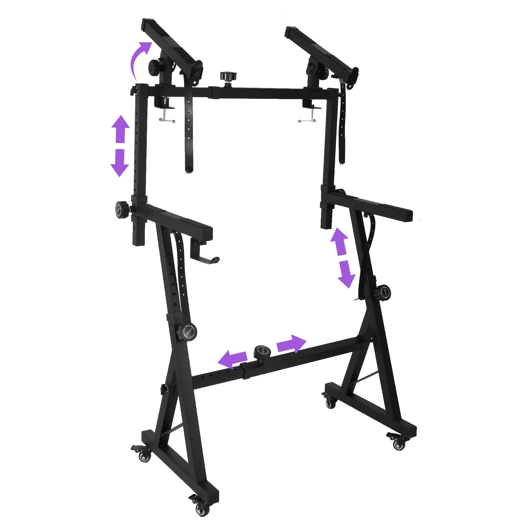 Amazon.com - ALAPUR Liquid Dual Piano Keyboard Stands, Adjustable Heavy ...