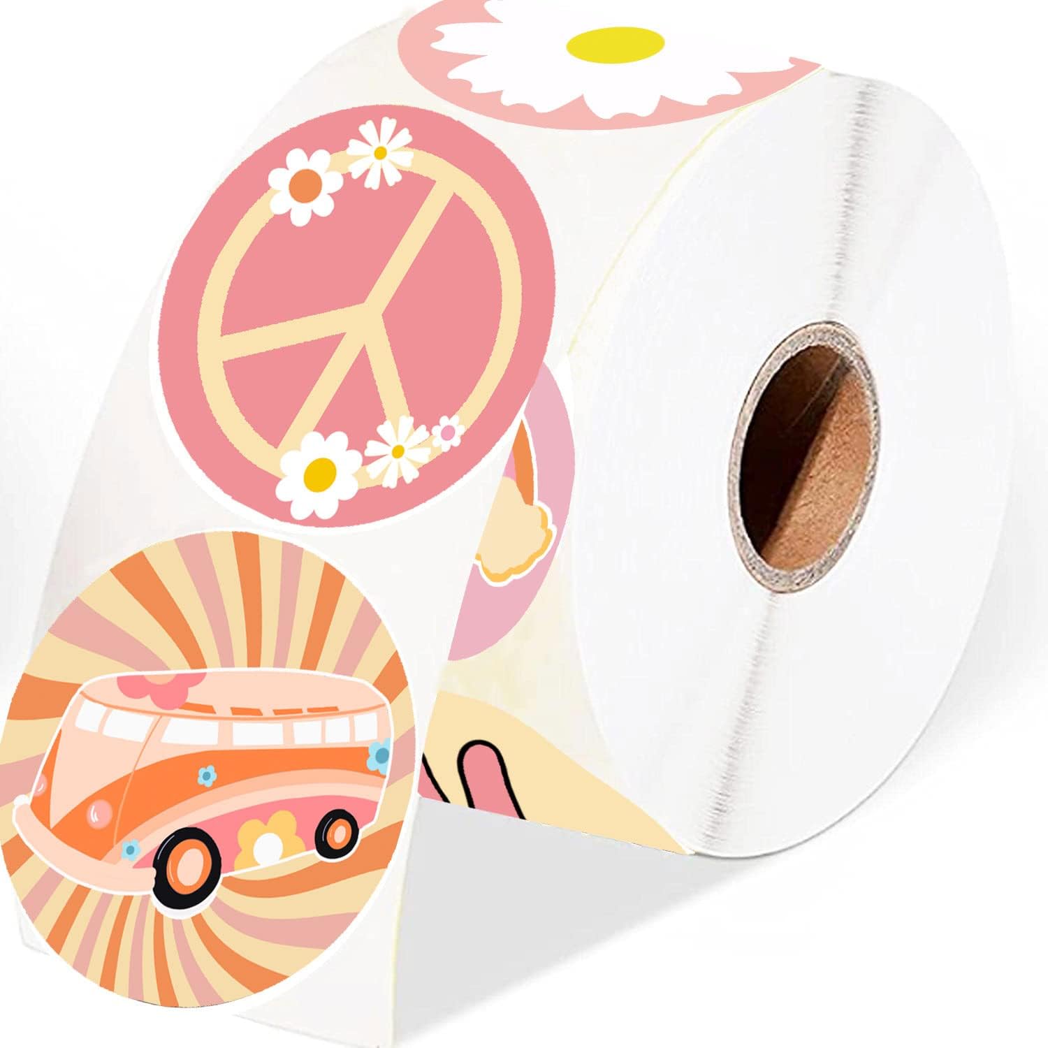 Amazon.com: 2 Inch Boho Daisy Stickers Hippie Groovy Stickers - Happie ...