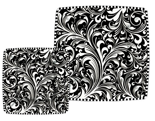 Michel Design Works 8 Count Luncheon and Dessert Square Paper Plates ...