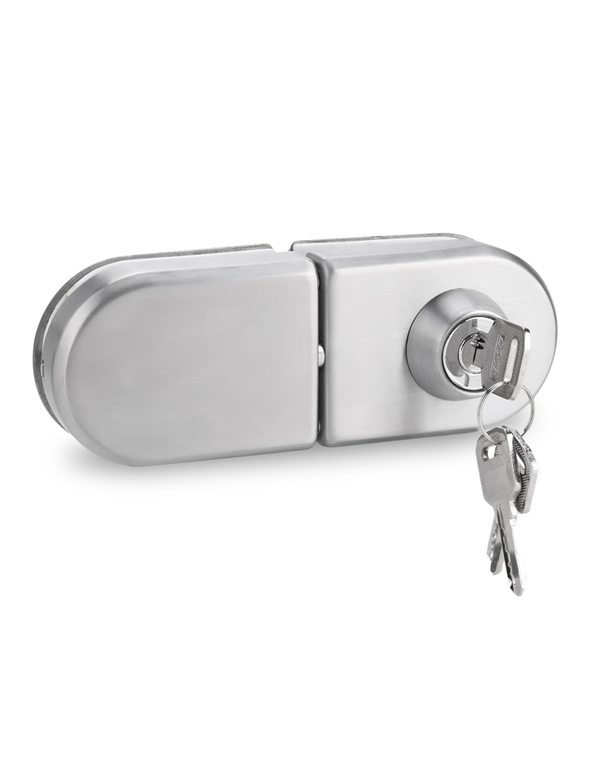 Stainless Steel Glass Door Lock, No Drill Anti-Theft Security Lock ...