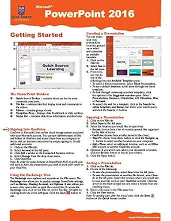 PowerPoint 2016 Quick Source Reference Guide: Quick Source: 9781935518679: Amazon.com: Books