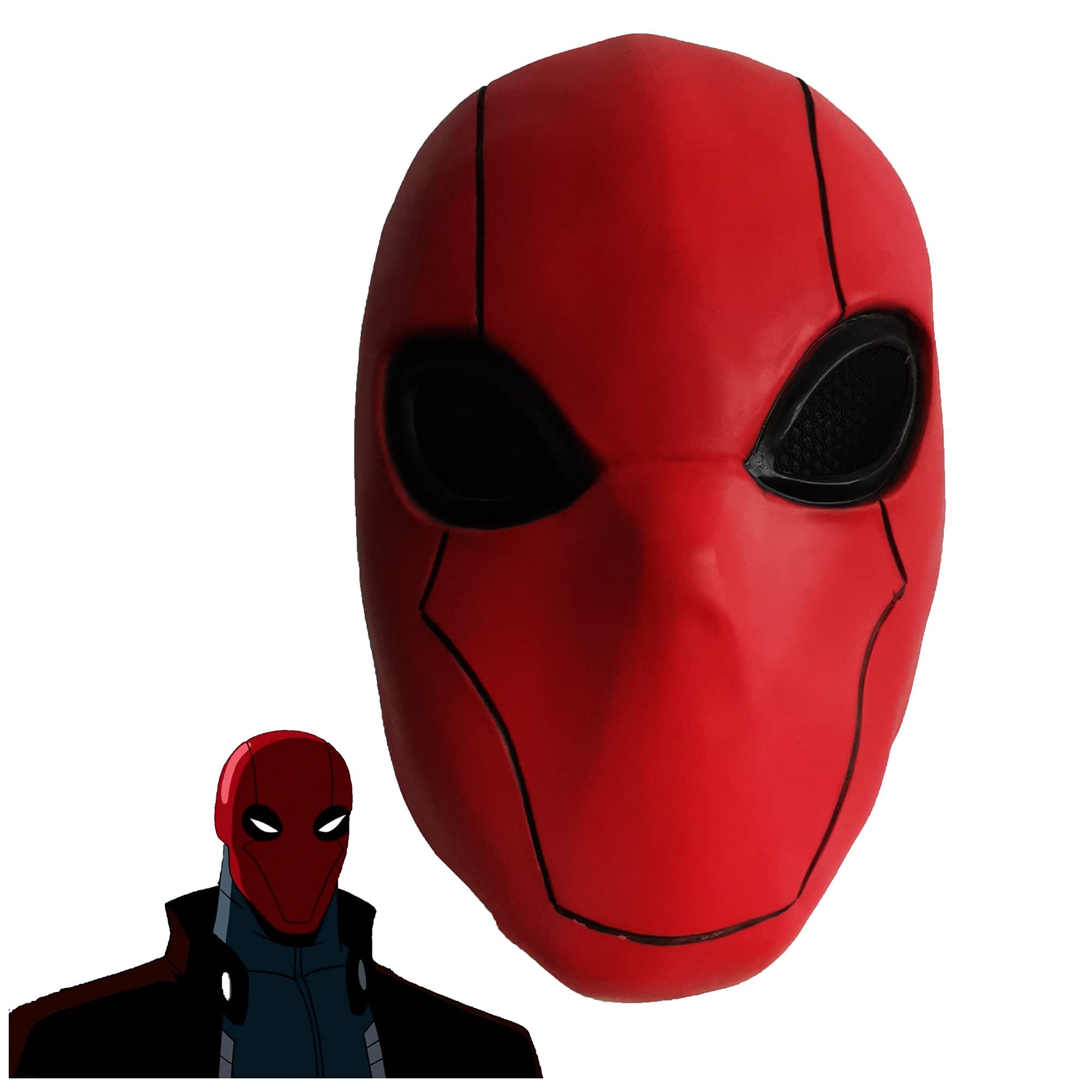 Jason Todd Red Hood Helmet Latex Villian Mask Realistic Full ...