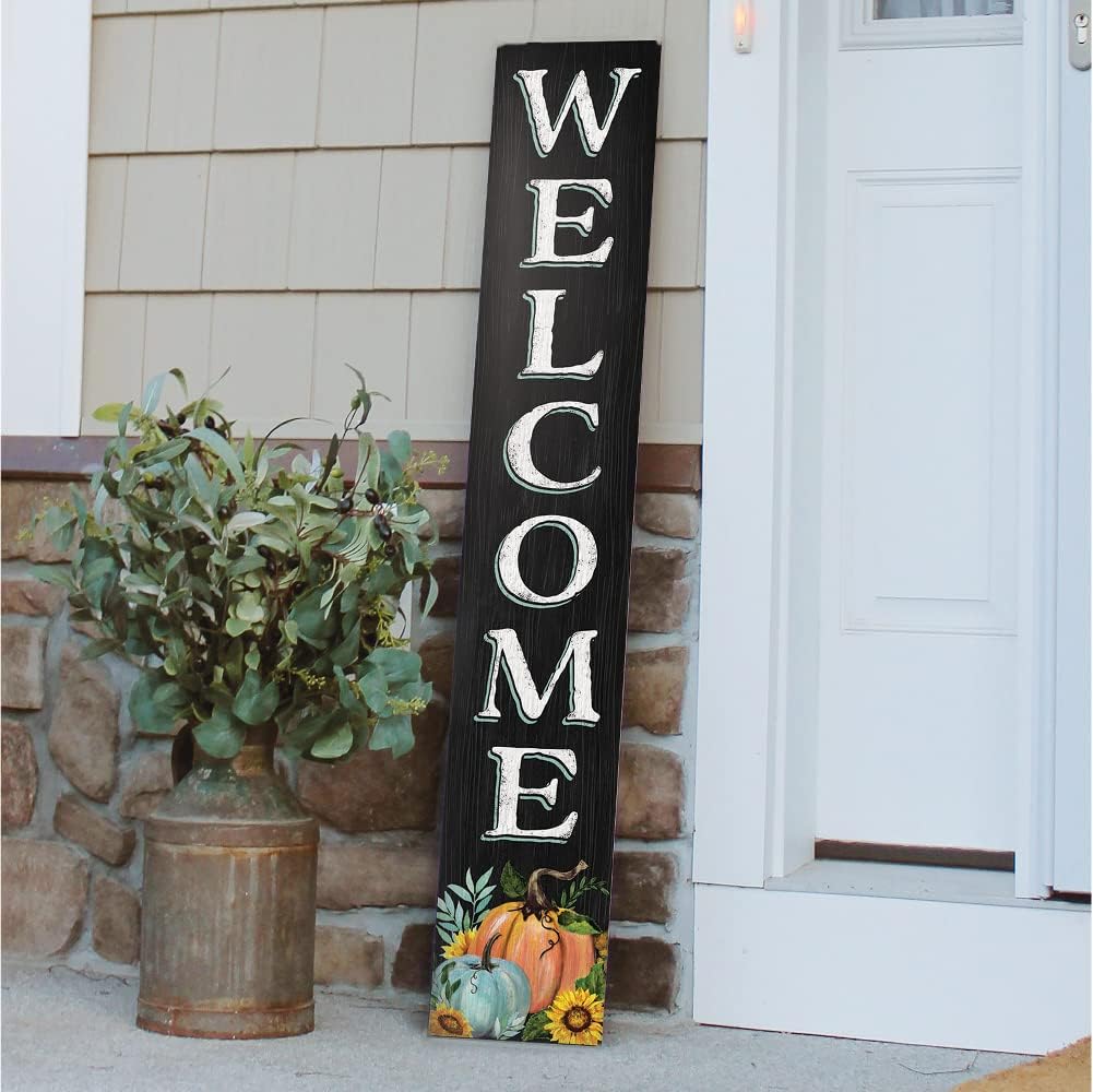 Amazon.com: My Word! Welcome Fall Floral Porch Board Sign : Home & Kitchen