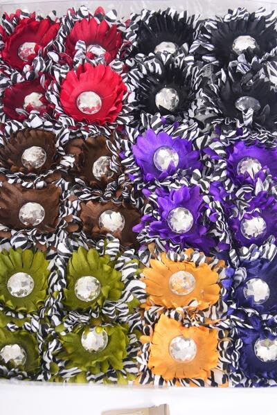 Amazon.com: Flowers 24 pcs Zebra Print Dark Multi / 24 pcs Flower ...