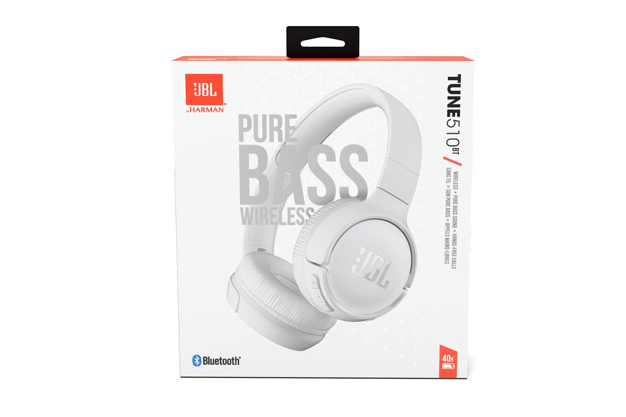 JBL Tune 510BT Wireless On Ear Headphones, Pure Bass Sound, 40H Battery ...