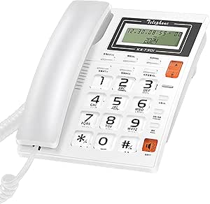 Big Button Telephone, Crystal Landline Phone for Seniors, Commerce, Call Screen, Calling Corded ...