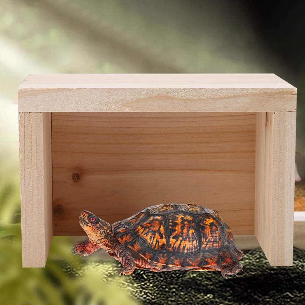 HelloCreate Wooden Elude Cave Reptile Tortoises Climbing Box ...