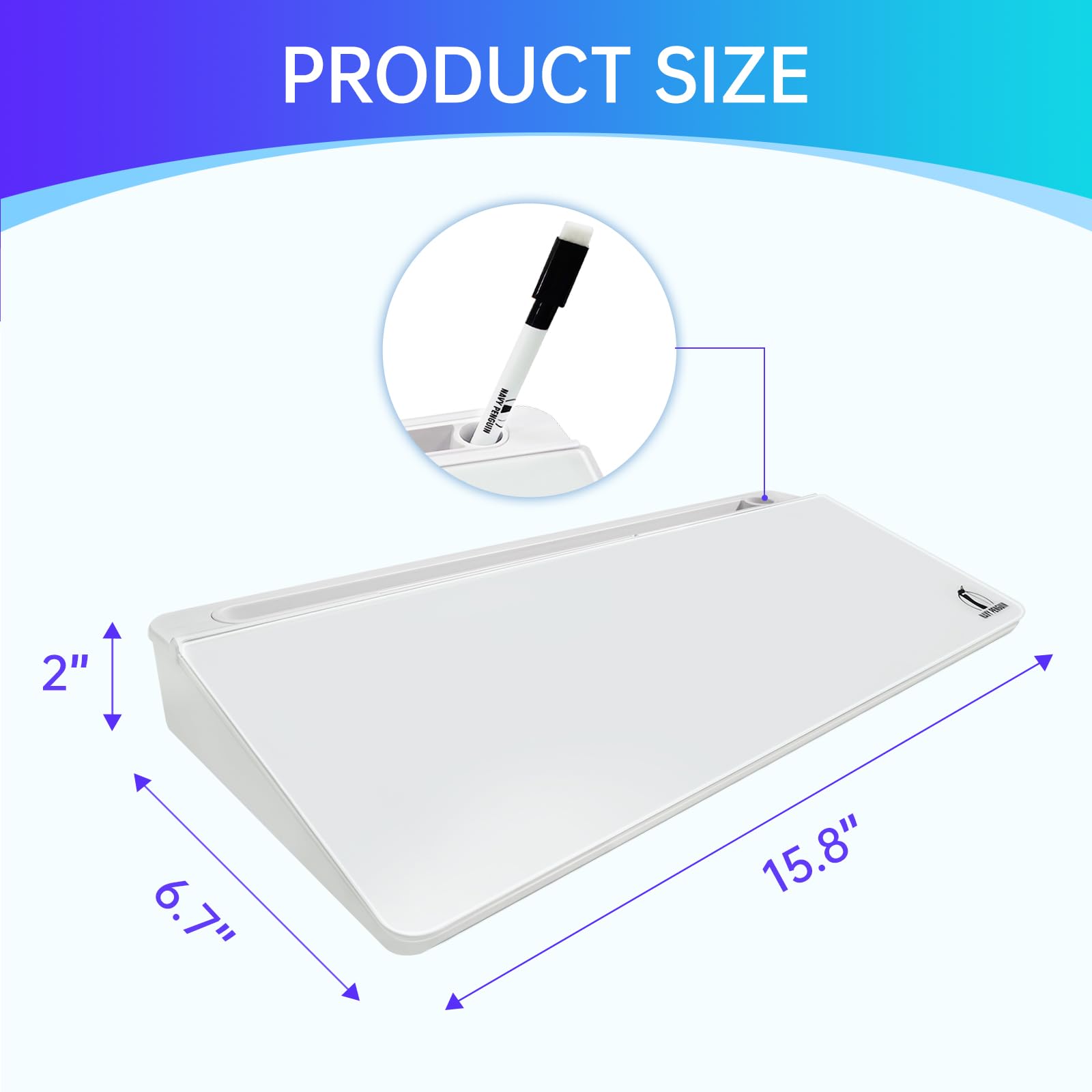Snapklik.com : Desktop Whiteboard Set - Small Glass Desk Dry Erase Board