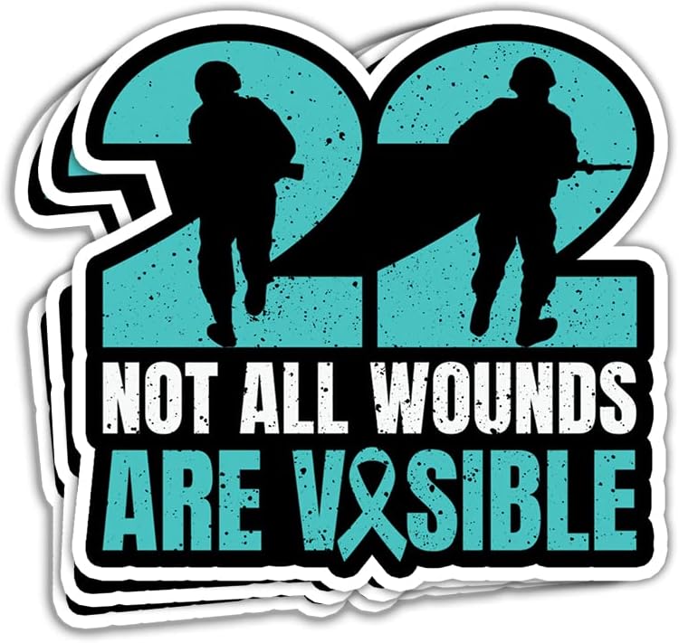 Amazon.com - HOSALA- 3Pcs- Not All Wounds Are Visible 22 Veteran ...