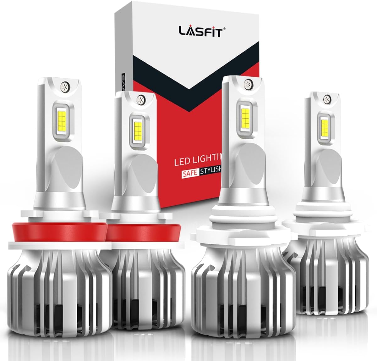 Amazon.com: LASFIT 9005 H11 LED Bulbs Combo, 300% Super Bright, HB3 H8 ...