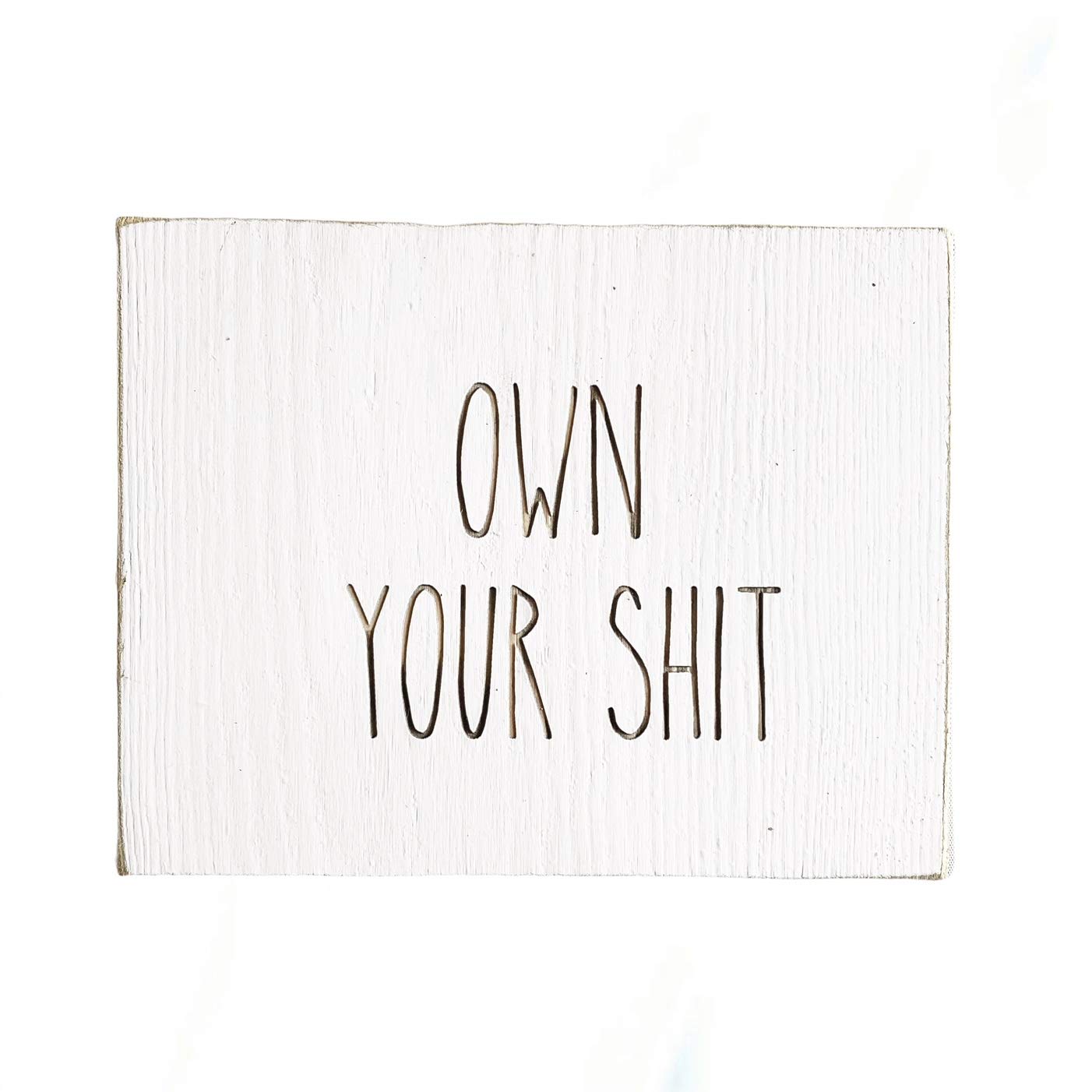 Amazon.com: Etch & Ember Funny Bathroom Signs - Own Your Shit ...