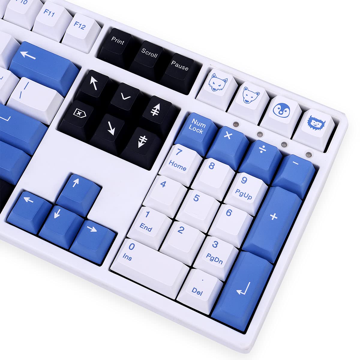 Buy 129 Keys PBT Cherry Profile DYE-SUB English Keycaps with Key Puller ...