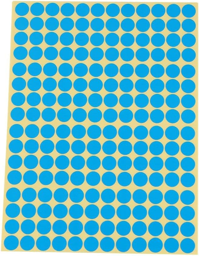 Amazon.com : 5 Sheet Coloured Dot Stickers,10mm/19mm Round Color Coding ...