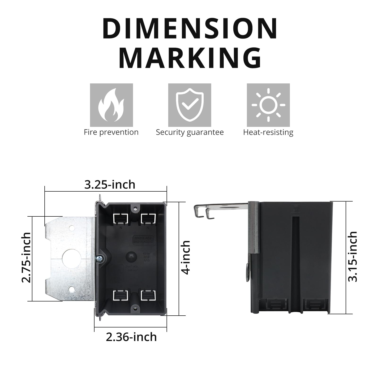 Snapklik.com : AIRTAK Single Gang Adjustable Electrical Outlet Box,Grey ...