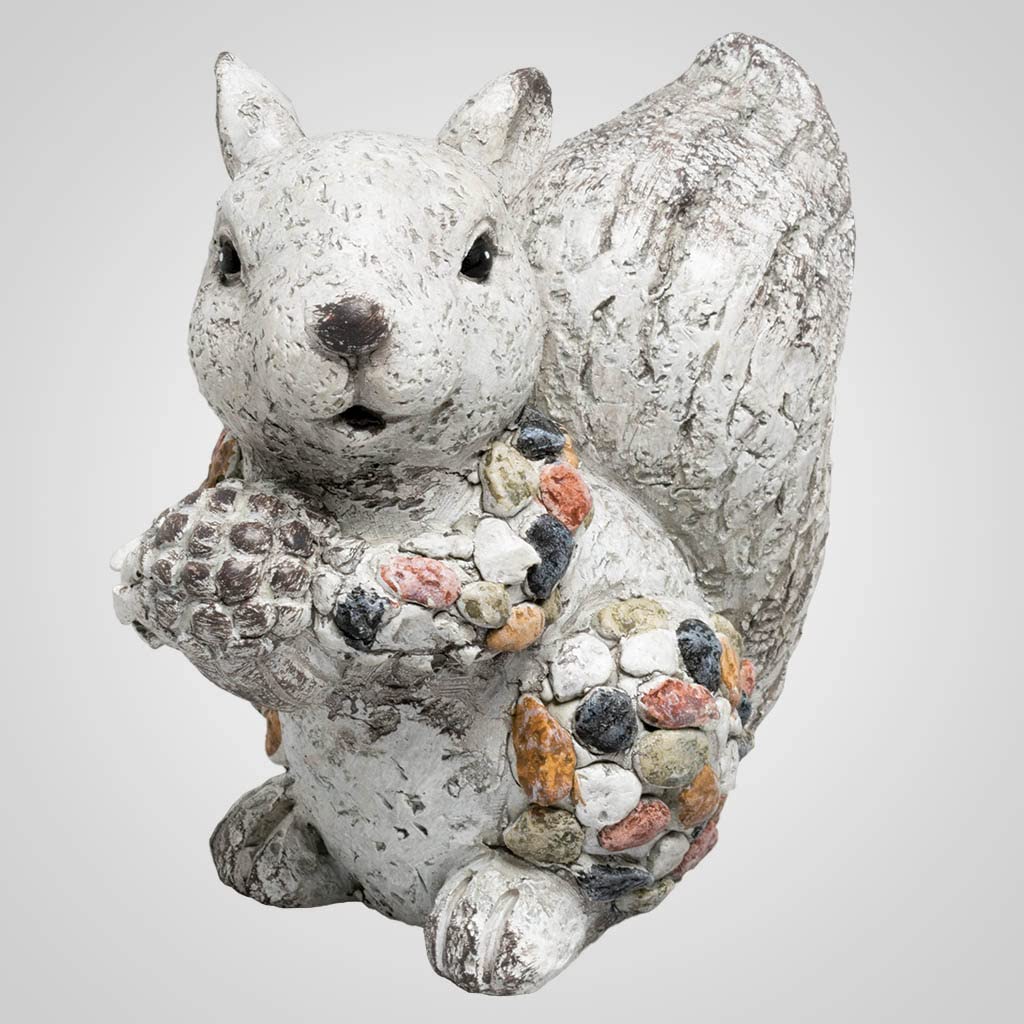 Amazon.com: Lipco Polystone Pebble-Stone Squirrel Figurine, 6-inch ...