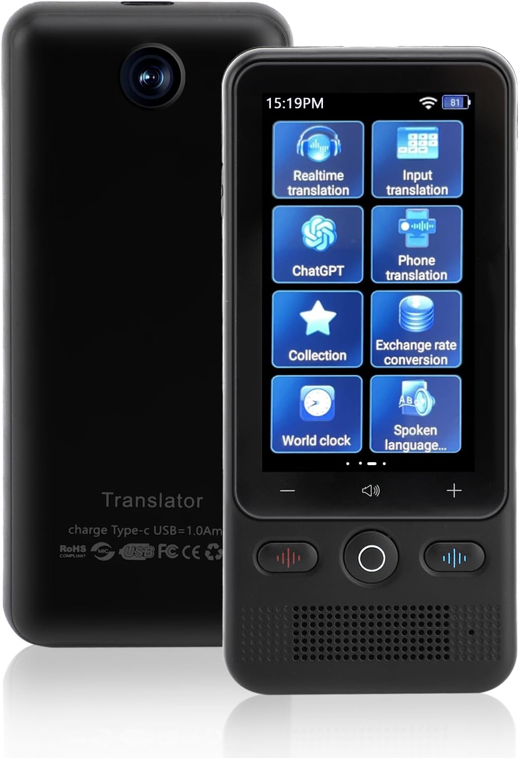Amazon.com : Two-Way Instant Language Translator Device, Offline ...