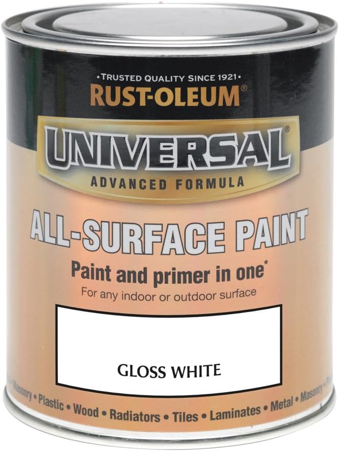 Rust-Oleum 250ml Universal Paint - Gloss White : Amazon.co.uk: DIY & Tools